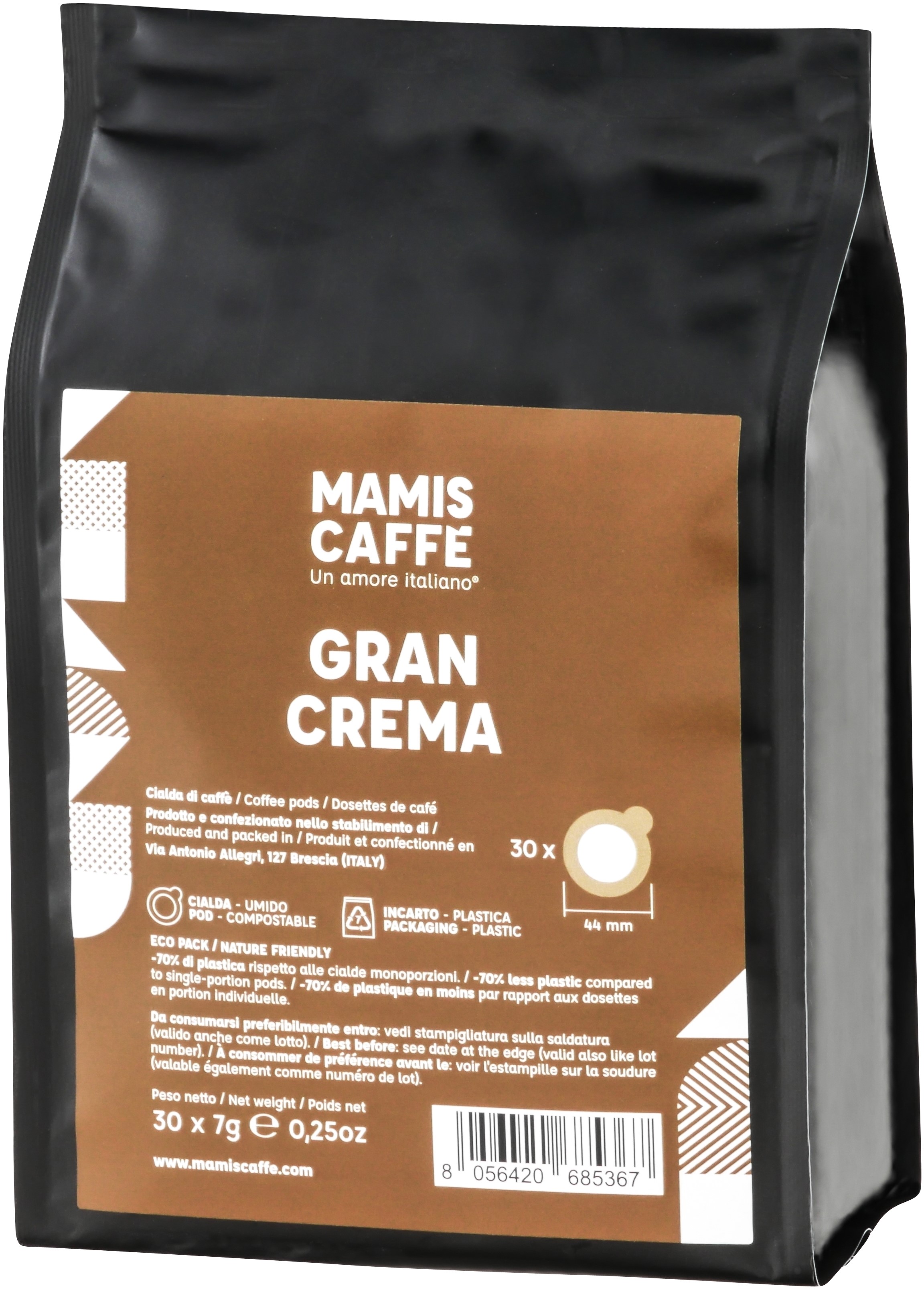 Mamis - Gran Crema - 30 E.S.E. Pads 44mm Portionen (lose im Beutel ...