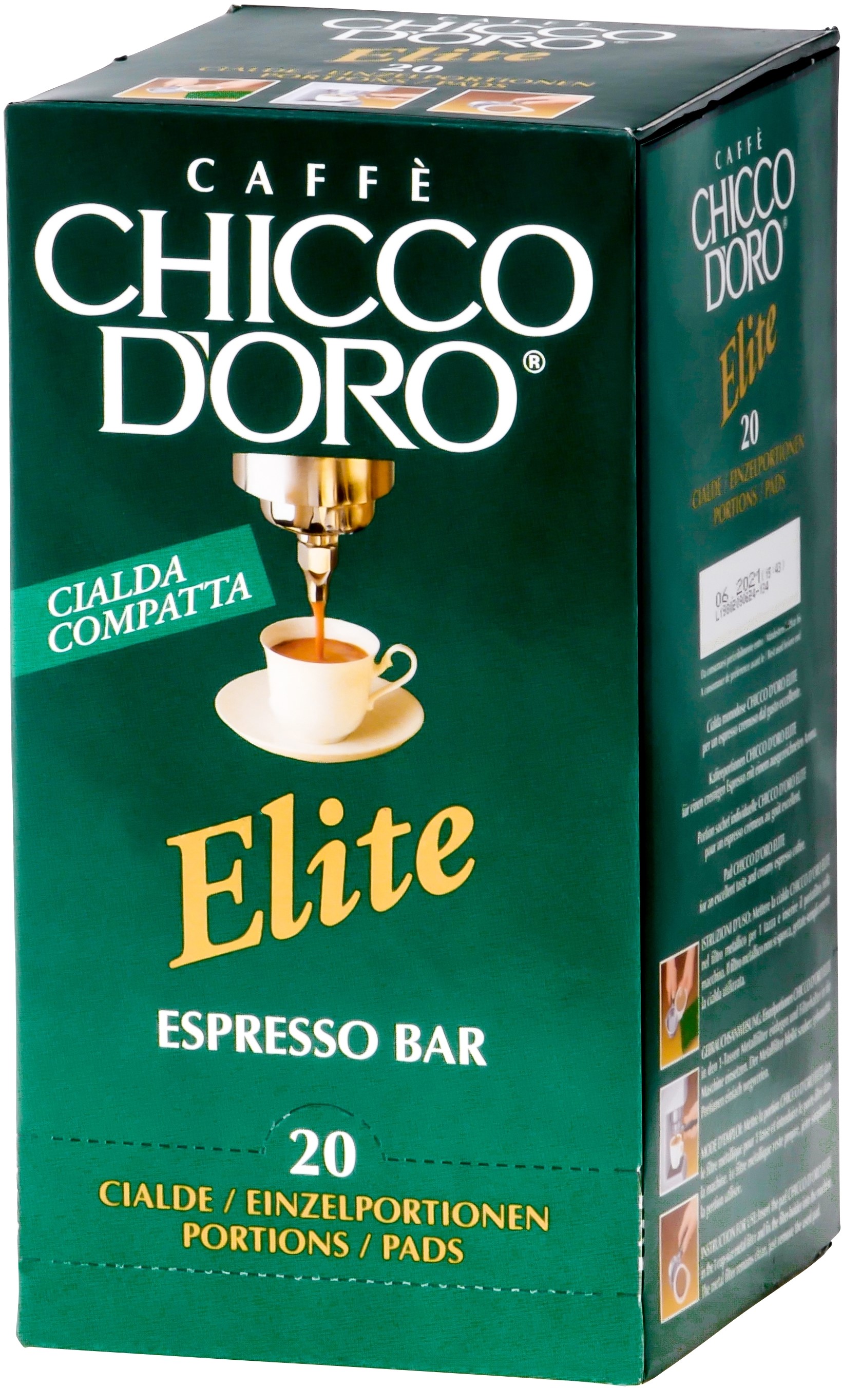 Chicco d’Oro - Elite - 20 E.S.E. Pads 44mm Portionen (einzelverpackt) | Kaffeepads.ch